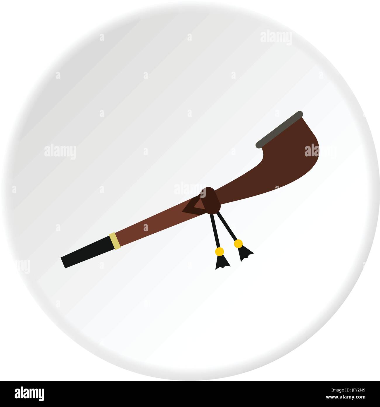 Indian peace pipe icon circle Stock Vector Image & Art - Alamy