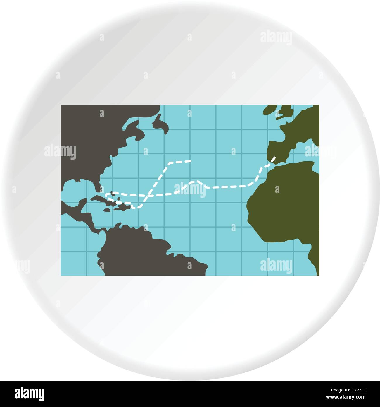 Christopher Columbus World Voyage Map High Resolution Stock Photography ...