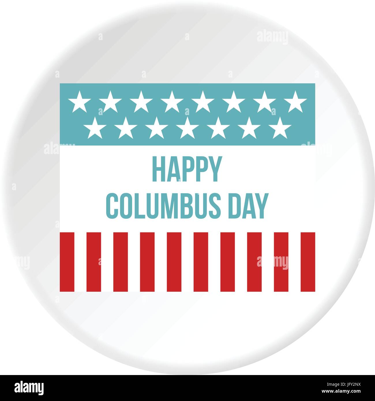 Happy Columbus Day flag icon circle Stock Vector Image & Art - Alamy