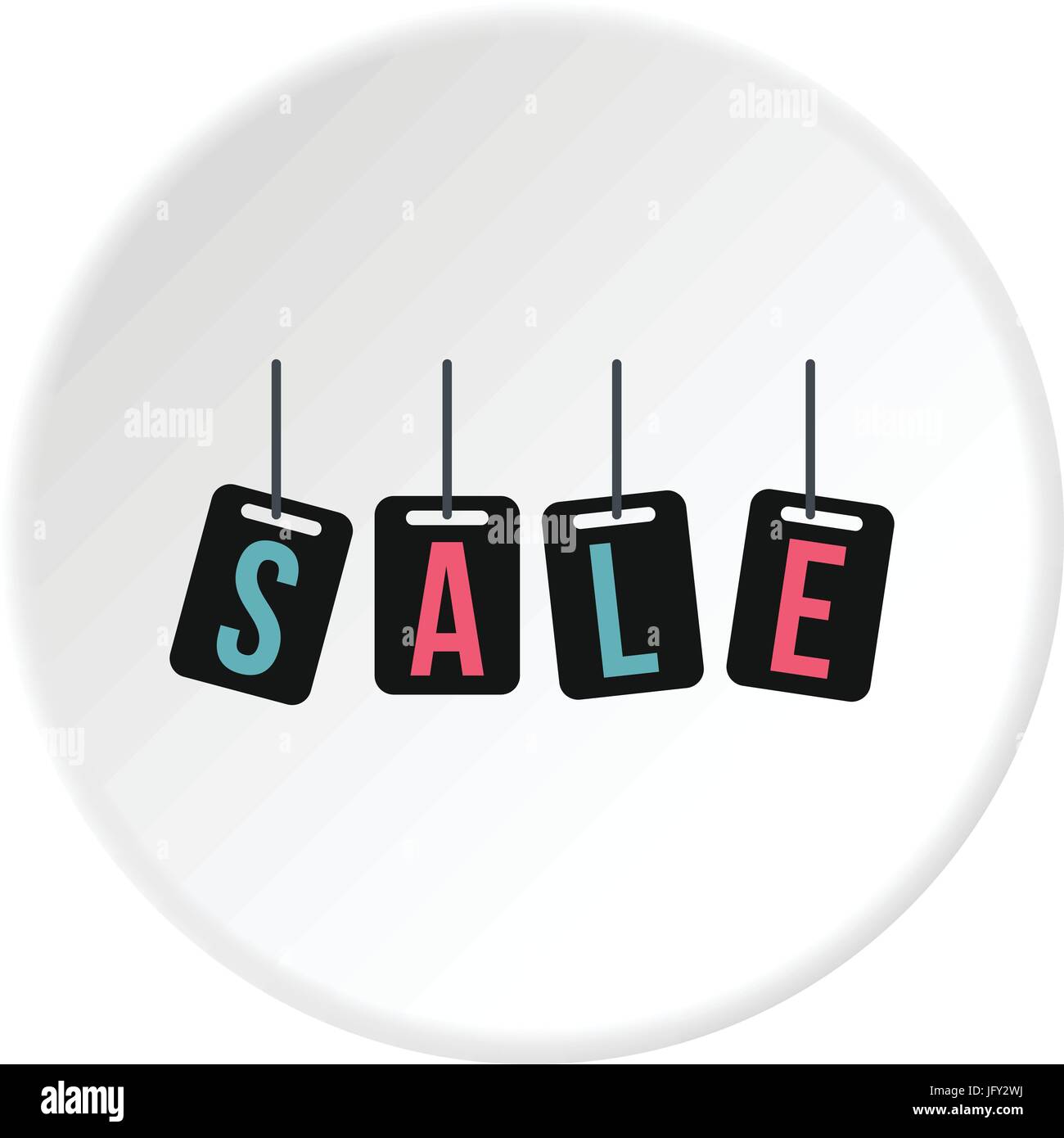 Hanging sale tags icon circle Stock Vector Image & Art - Alamy