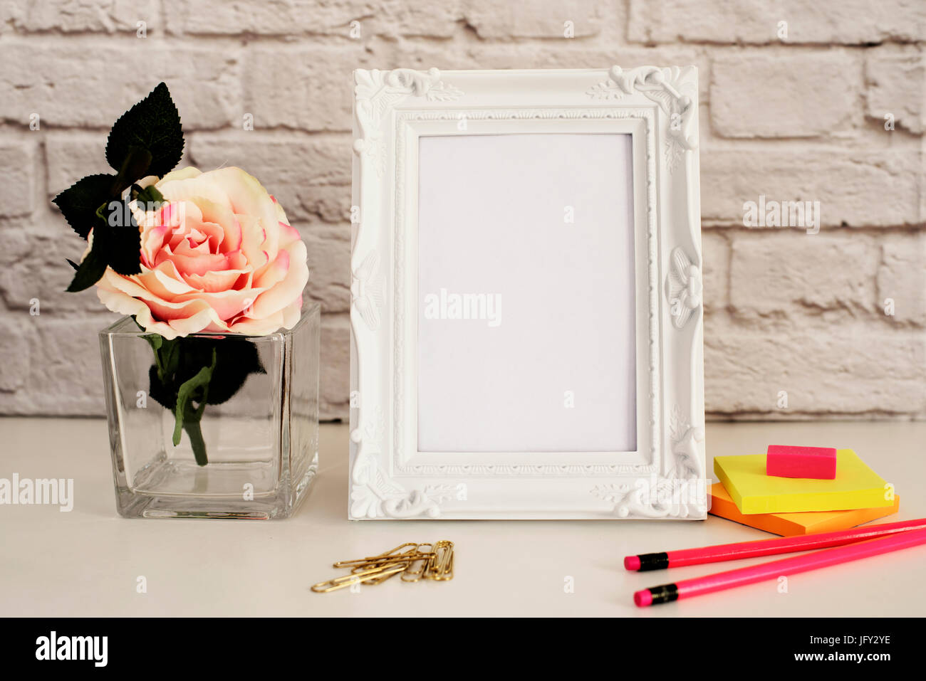 White Frame Mock Up, Digital MockUp, Display Mockup, Styled Stock ...