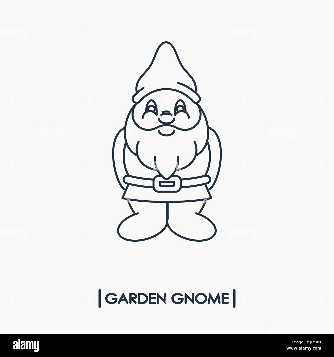 Garden gnome garden Stock Vector Images - Alamy