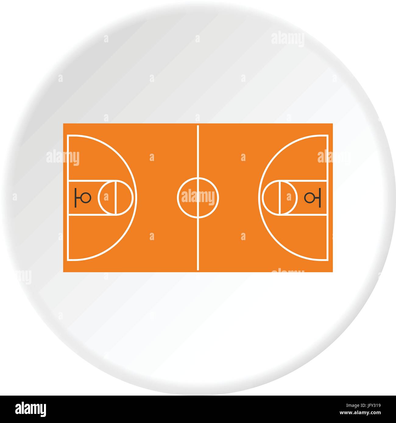 Basketball field icon circle Stock Vector Image & Art - Alamy