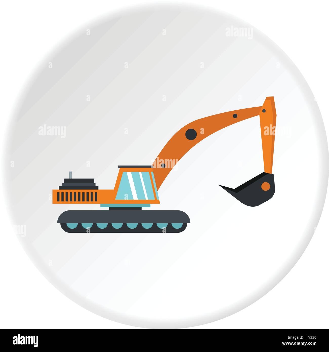 Excavator icon circle Stock Vector Image & Art - Alamy