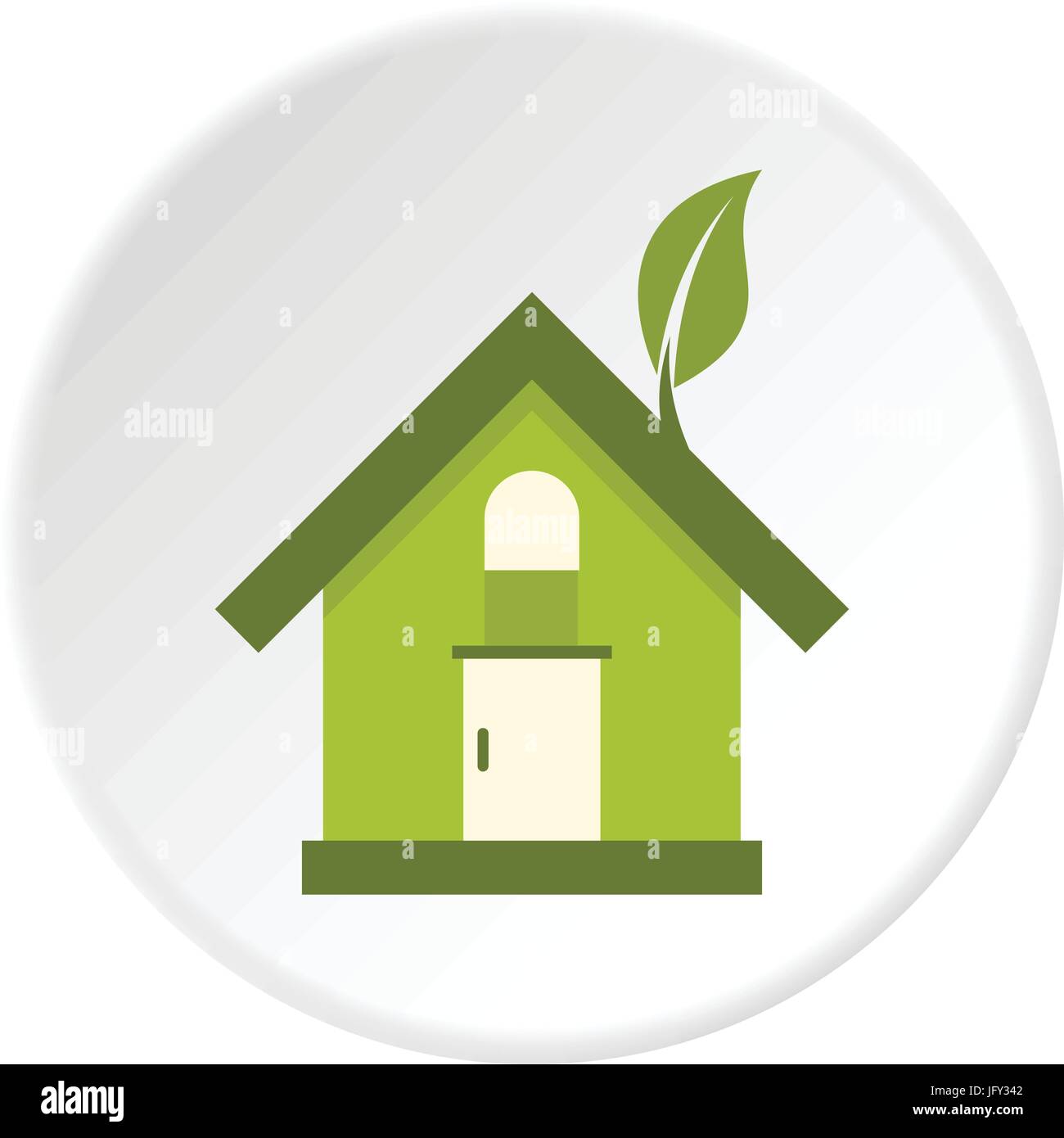 Eco house icon circle Stock Vector Image & Art - Alamy