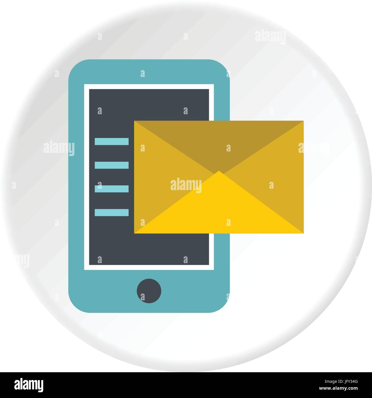 SMS on the phone icon circle Stock Vector Image & Art - Alamy