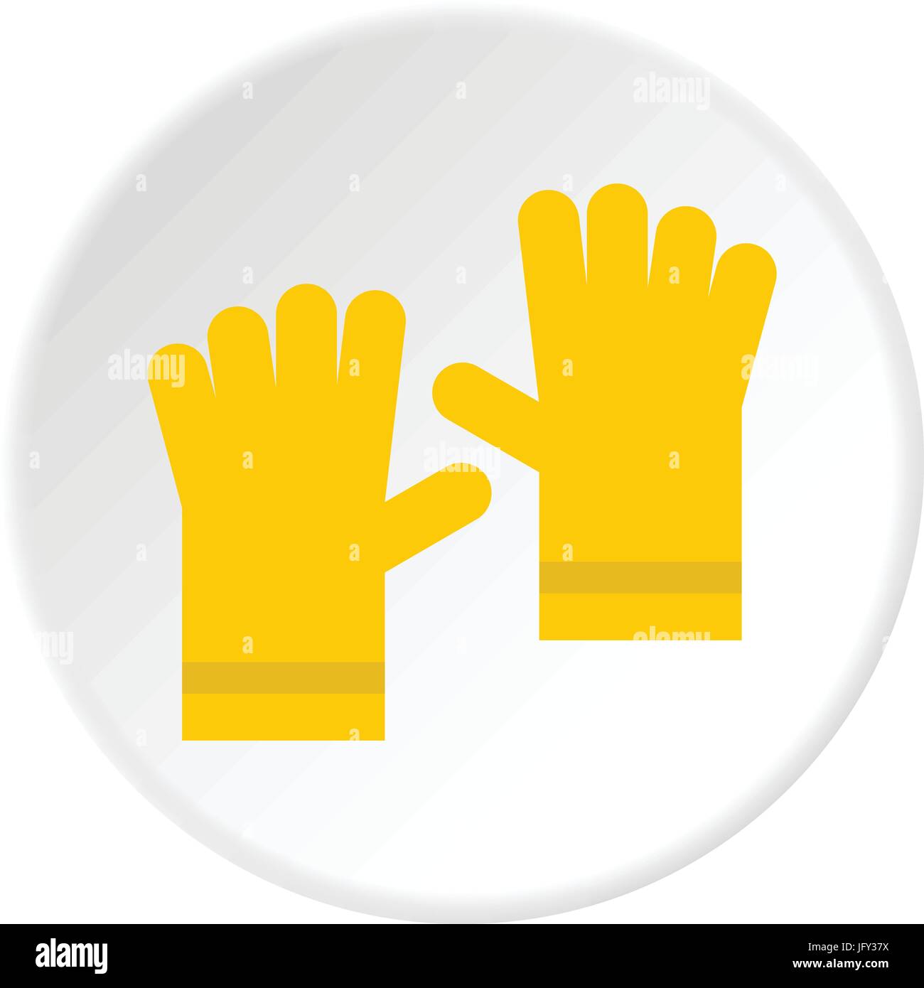 Yellow rubber gloves icon circle Stock Vector Image & Art - Alamy