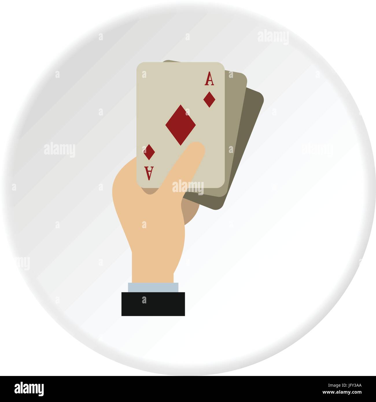 Hand holding playing cards icon circle Stock Vector Image & Art - Alamy