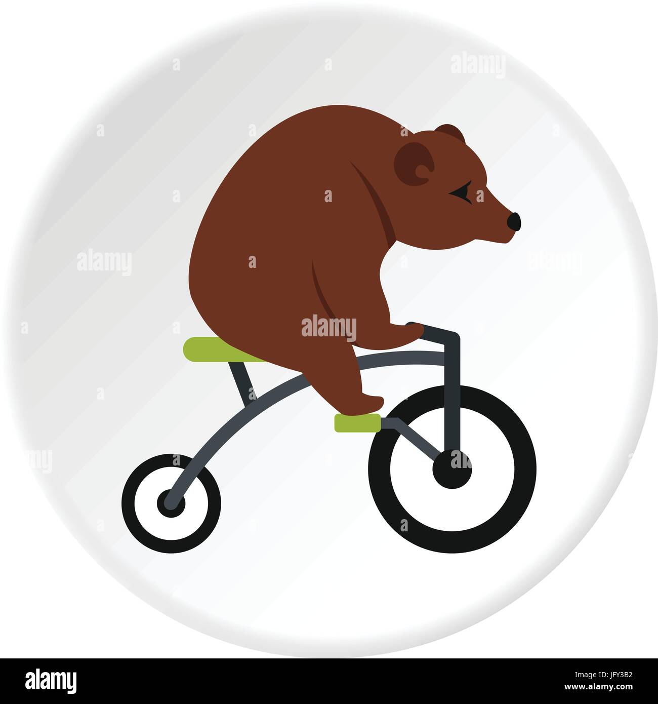 Bear on a bike icon circle Stock Vector Image & Art - Alamy