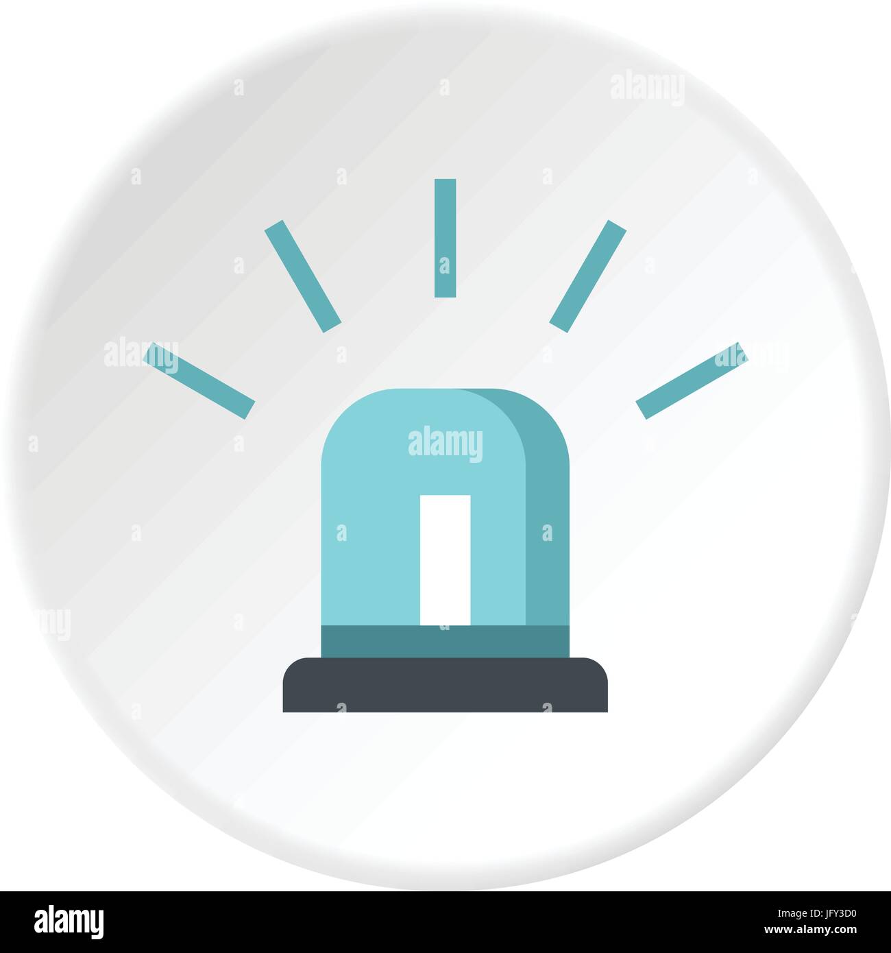 Blue police siren icon circle Stock Vector Image & Art - Alamy