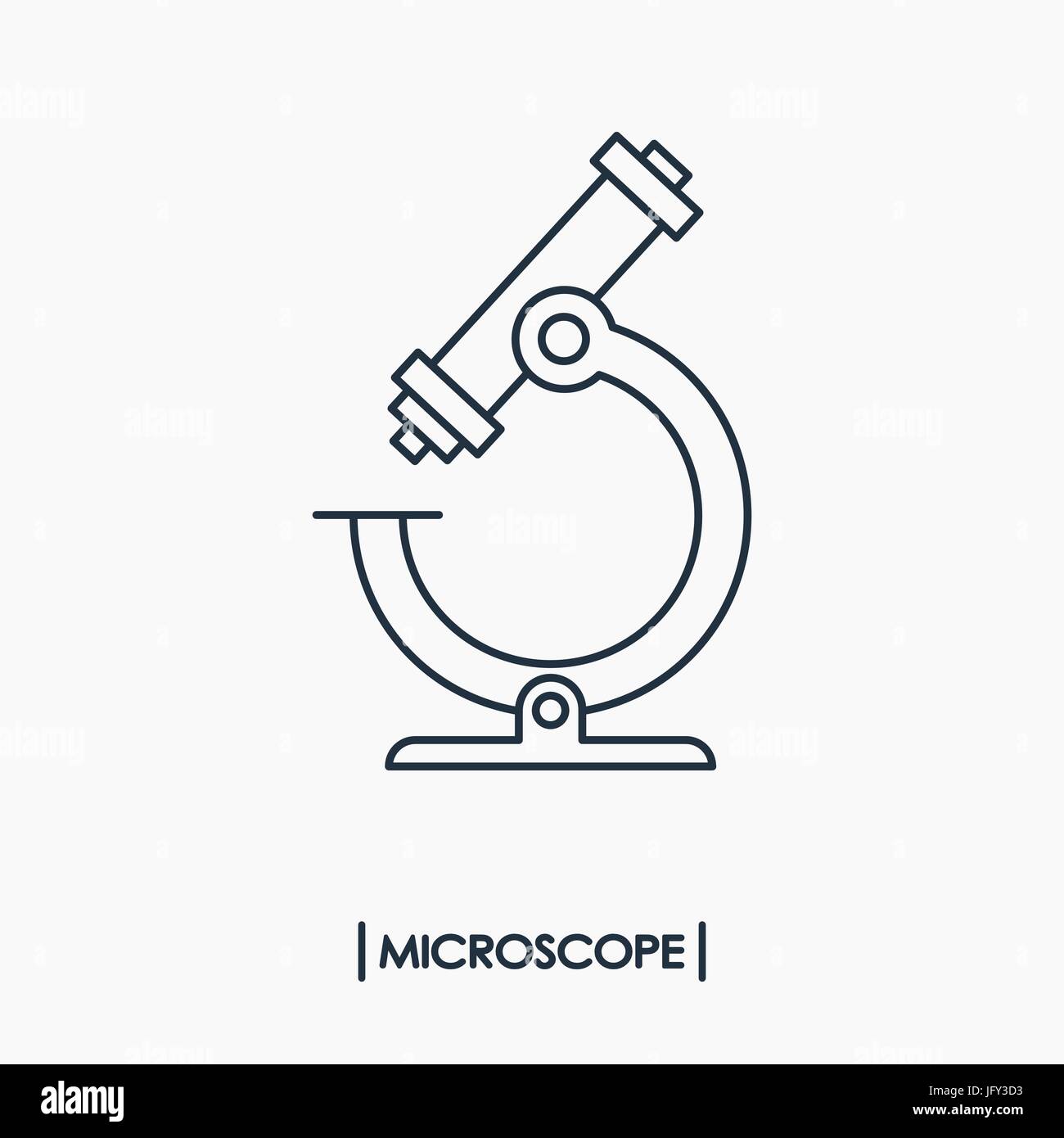 Microscope object icon linear Cut Out Stock Images & Pictures - Alamy
