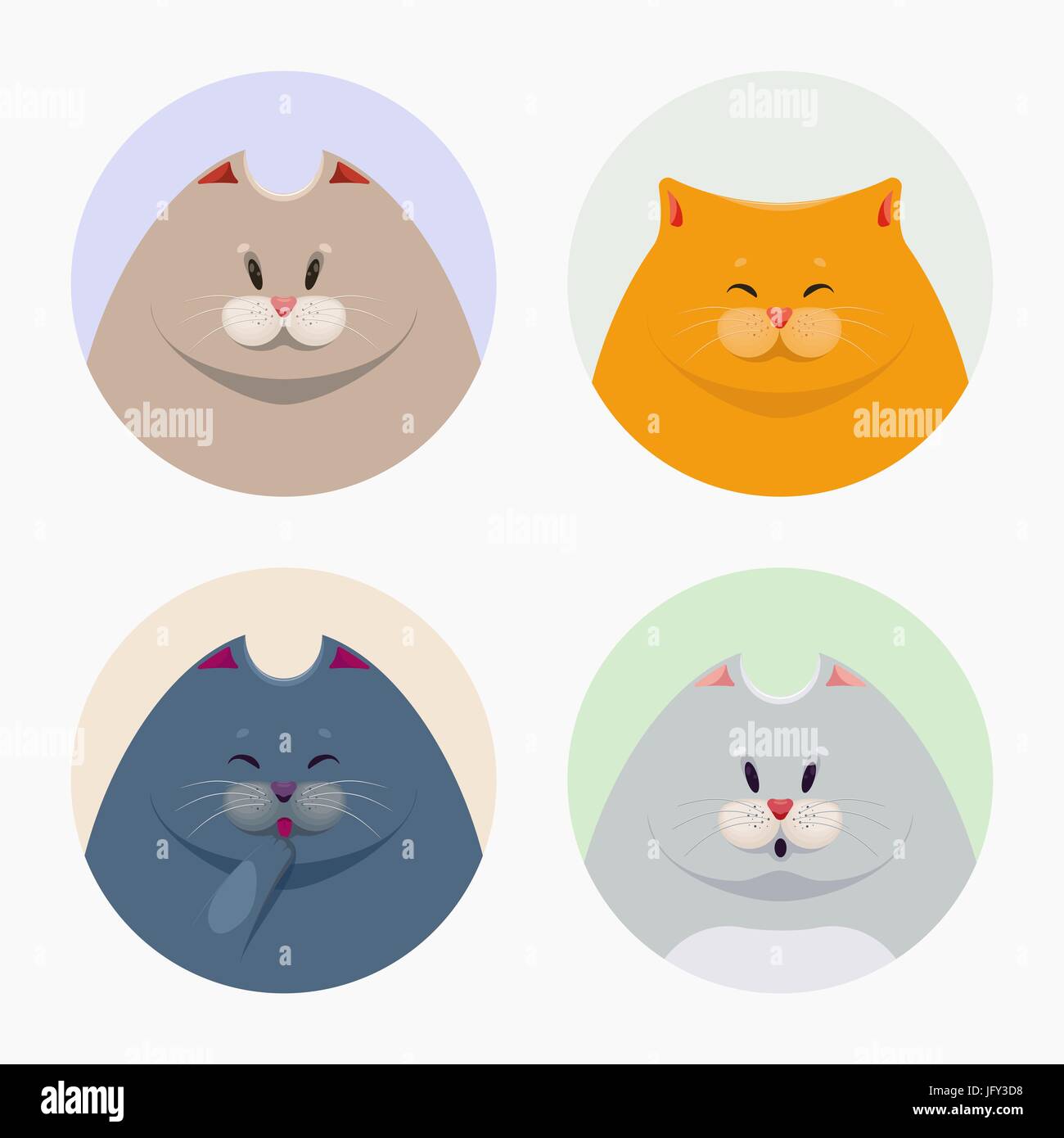 Collection of cute cats Stock Vector Image & Art - Alamy
