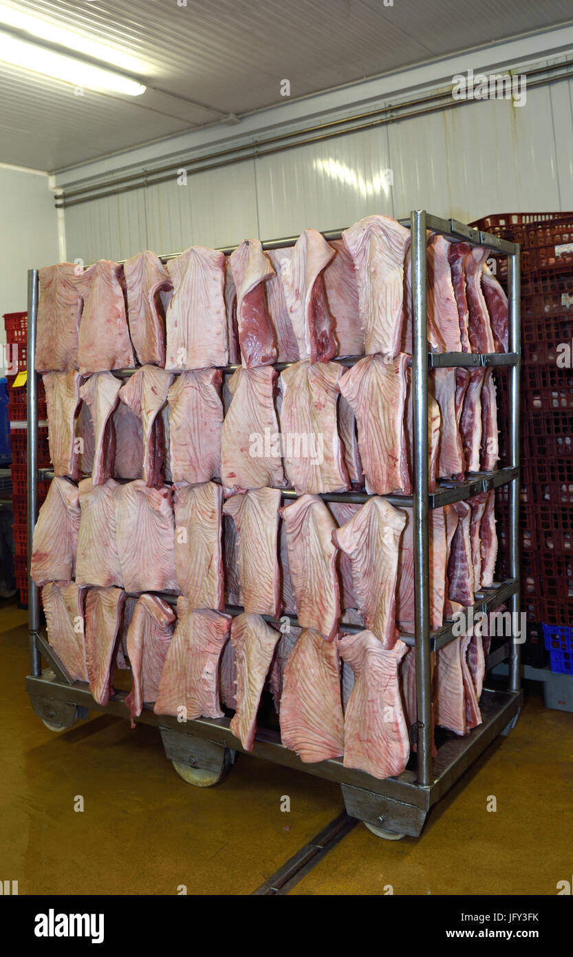 Meat Industry processing pork Stock Photo - Alamy