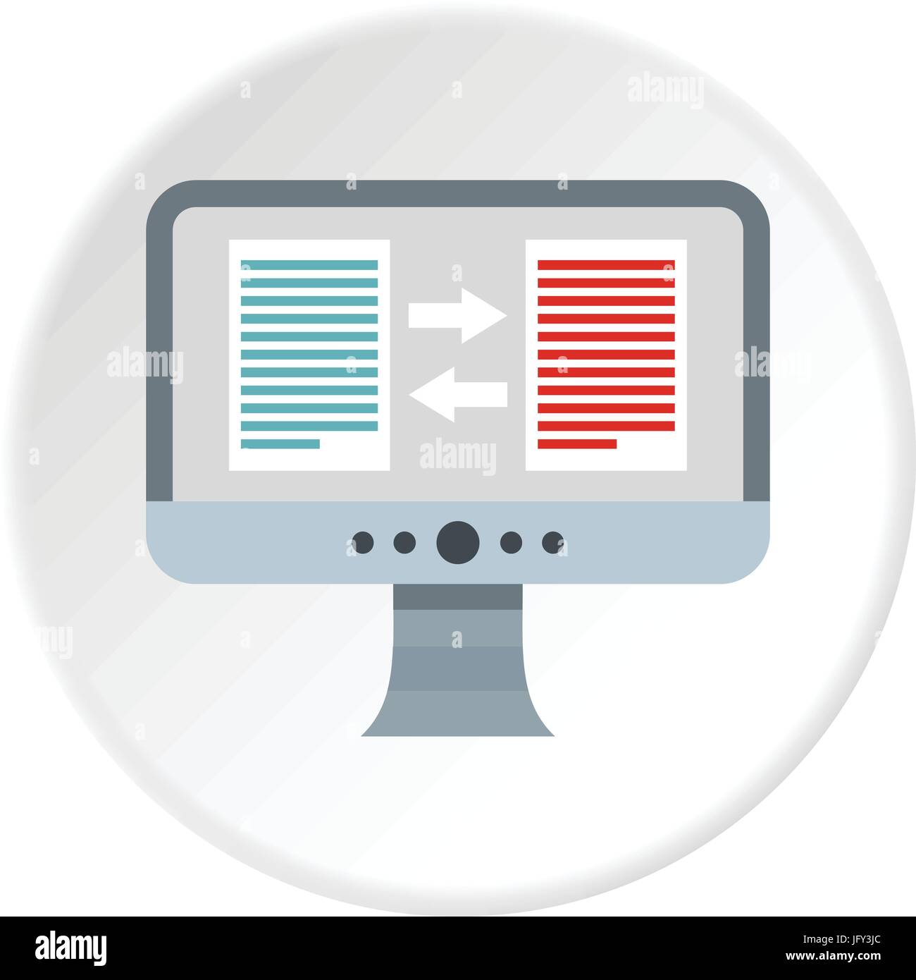 Translation of text on computer icon circle Stock Vector Image & Art ...