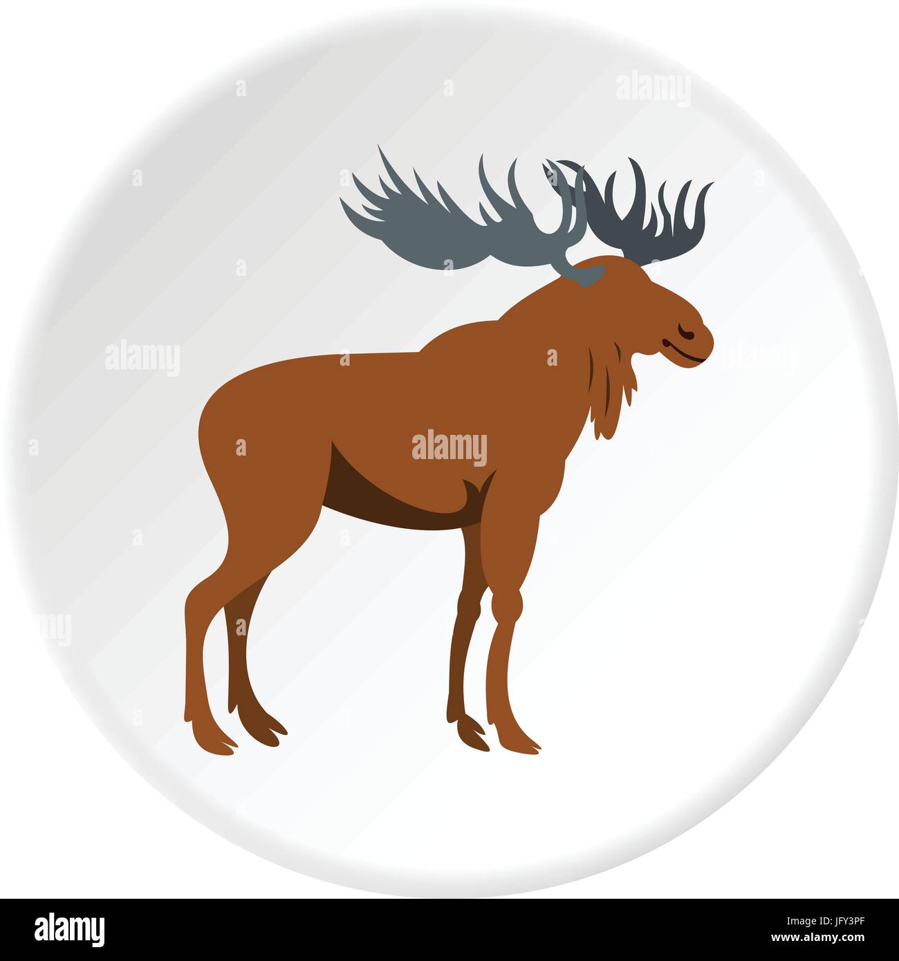 Moose icon circle Stock Vector Image & Art - Alamy