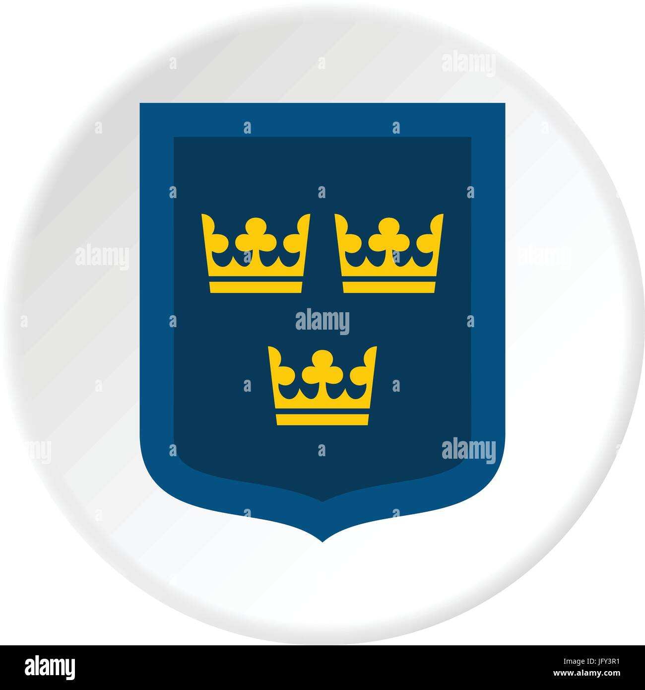 Coat of arms of Sweden icon circle Stock Vector Image & Art - Alamy