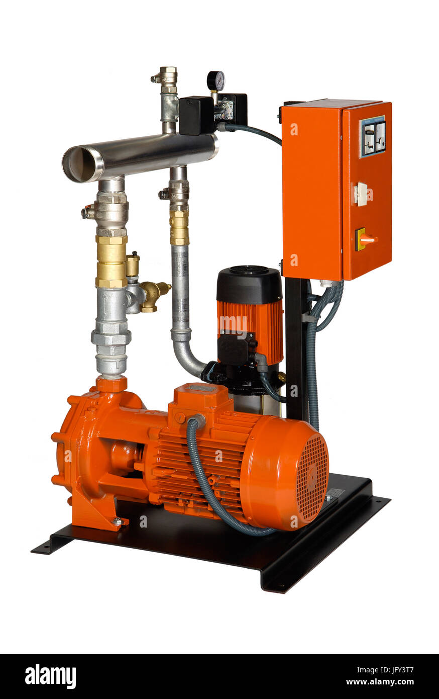 Fire protection with electric motor and gasoline Stock Photo - Alamy