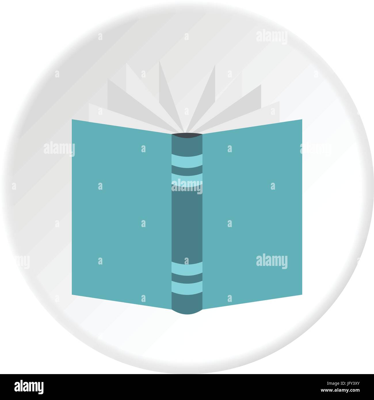 Open thick book icon circle Stock Vector Image & Art - Alamy