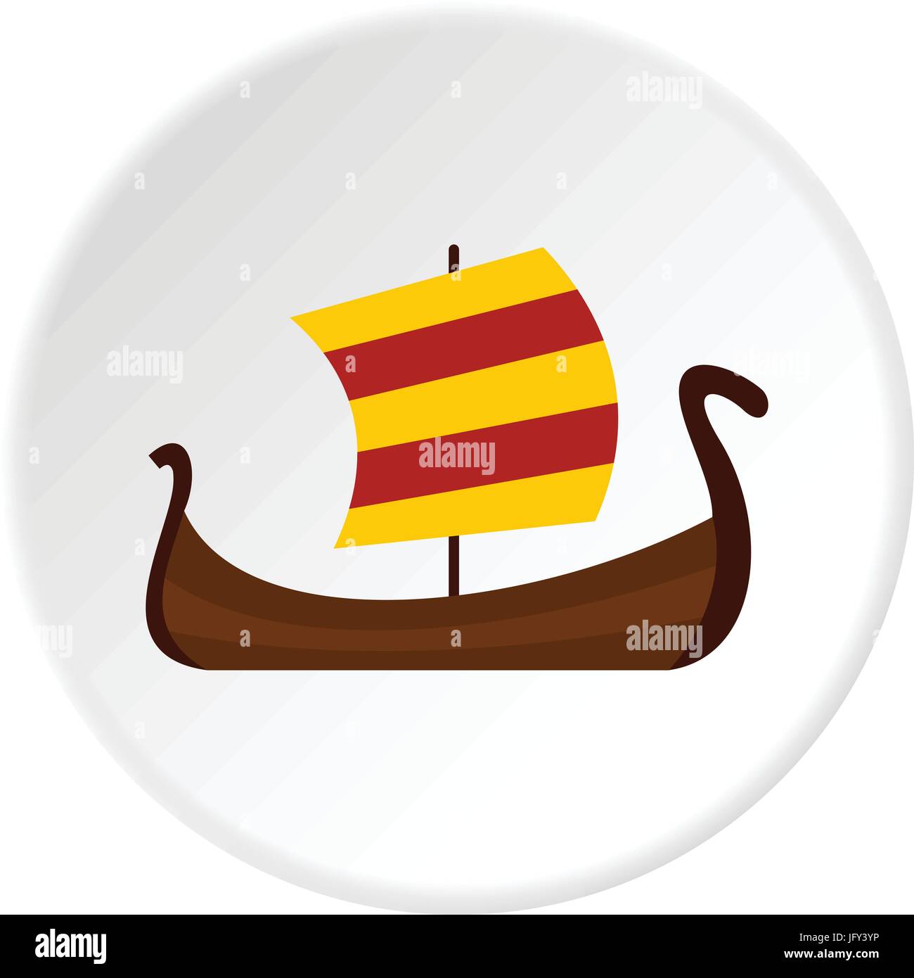 Medieval boat icon circle Stock Vector Image & Art - Alamy