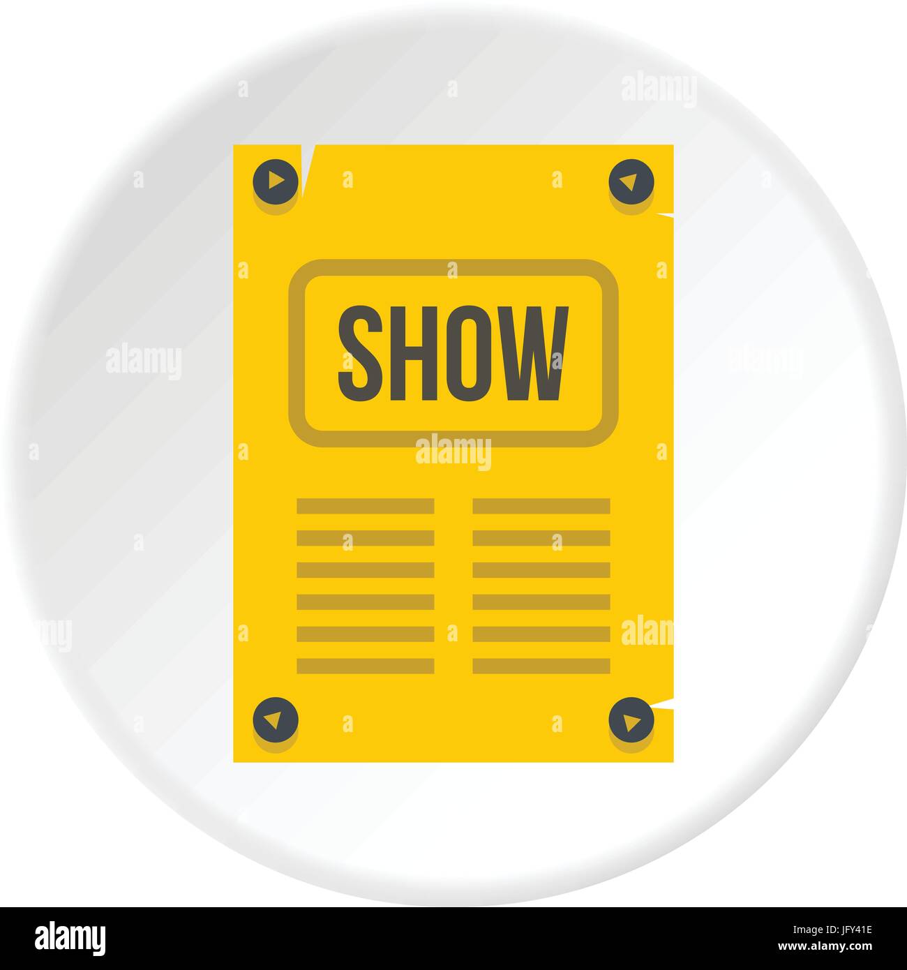 Poster icon circle Stock Vector Image & Art - Alamy