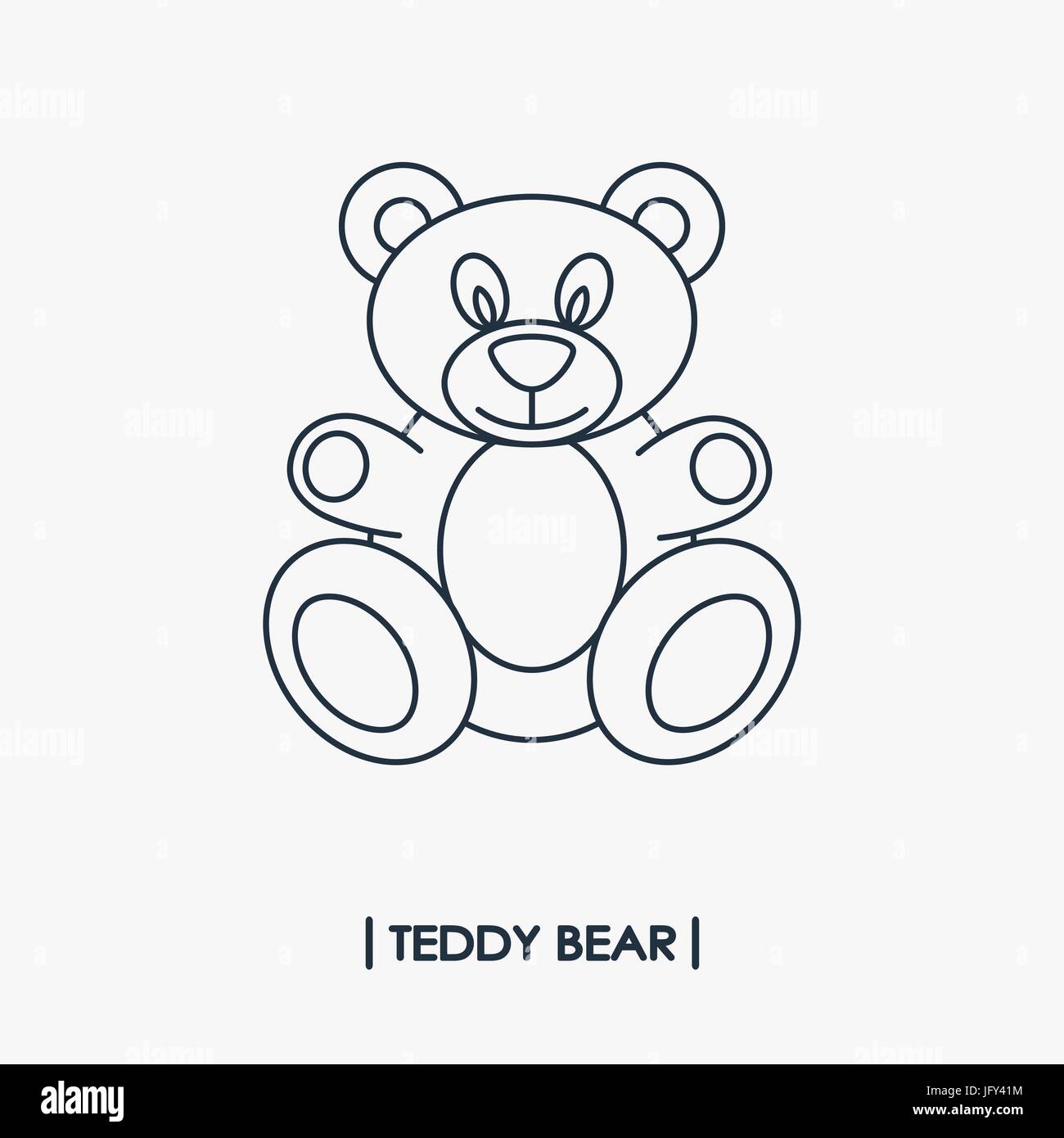Teddy bear outline icon Stock Vector Image & Art - Alamy