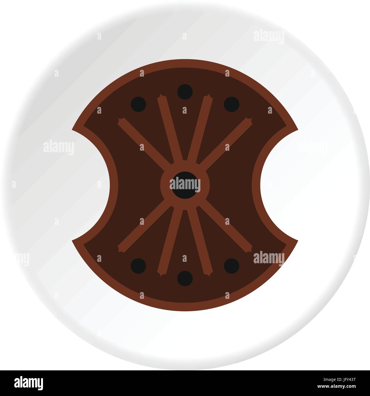 Wooden shield icon circle Stock Vector Image & Art - Alamy