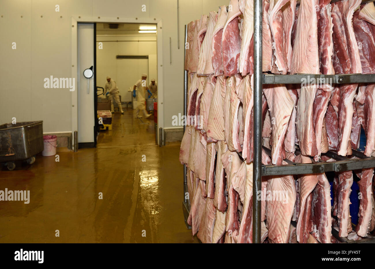 Meat Industry processing pork Stock Photo - Alamy