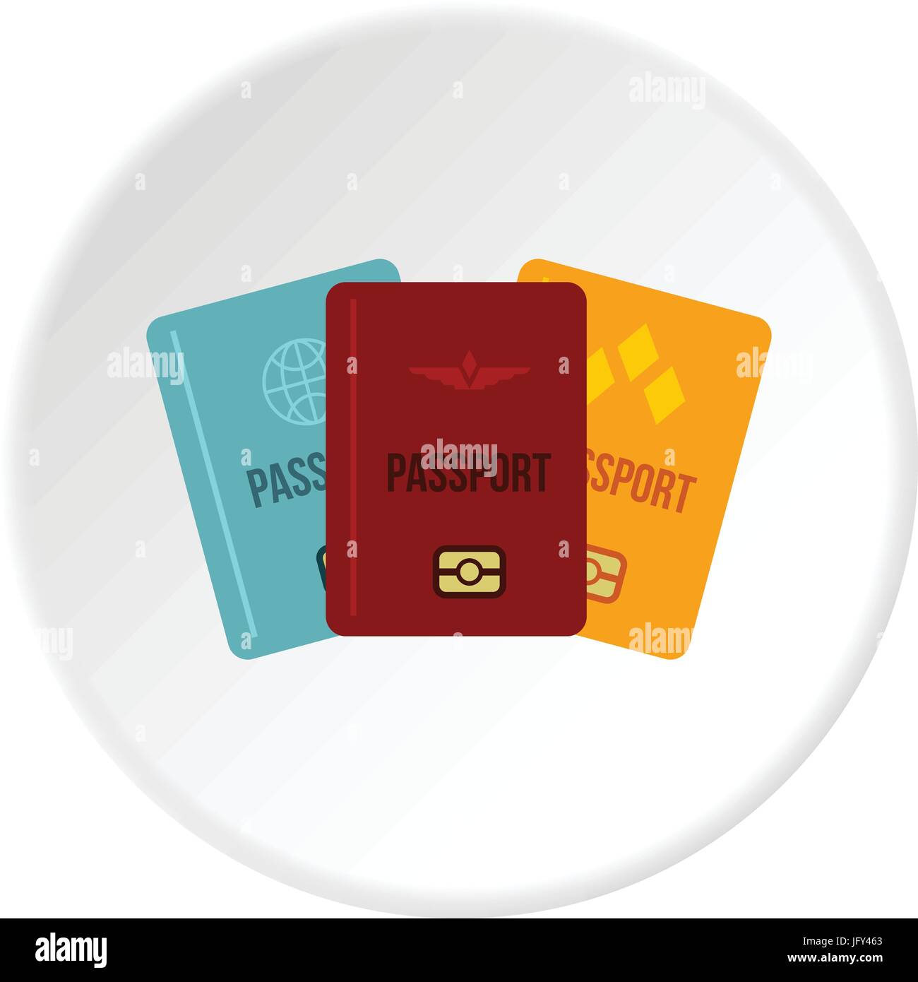 Passports icon circle Stock Vector Image & Art - Alamy