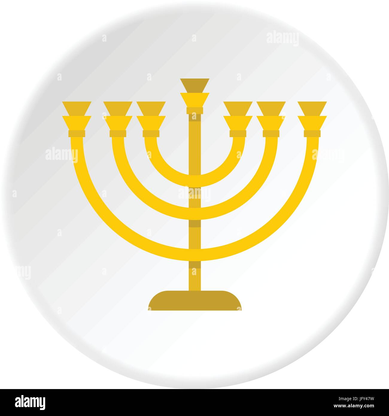 Jewish Menorah with candles icon circle Stock Vector Image & Art - Alamy