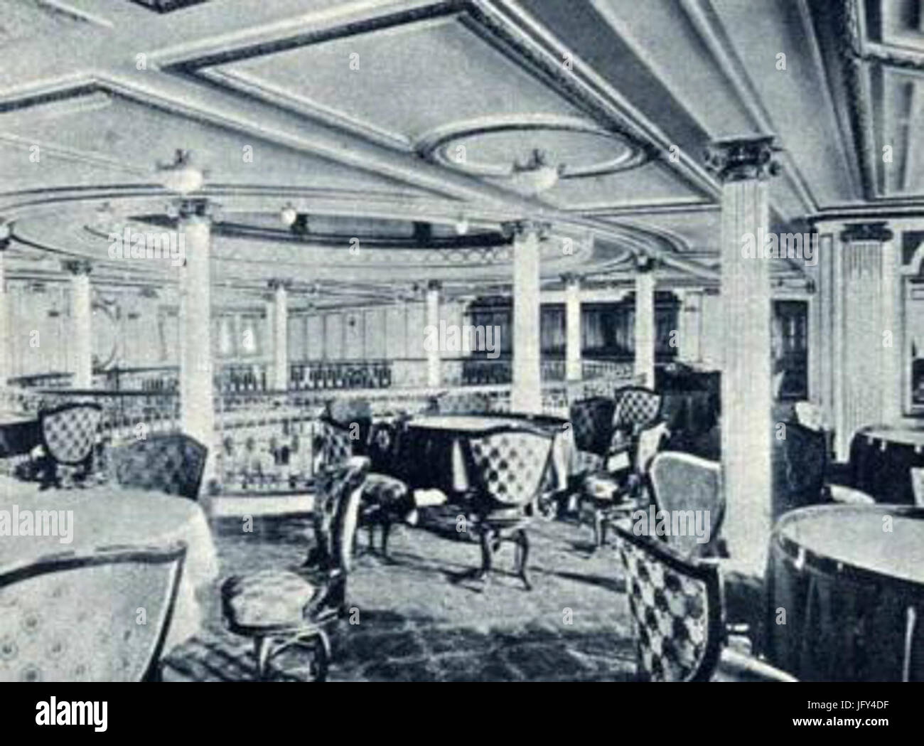 Dining Saloon of the RMS Lusitania 28top level29 Stock Photo - Alamy