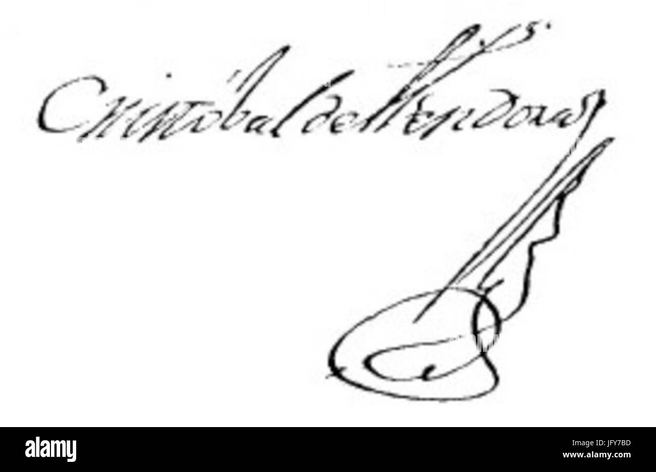 Cristóbal Mendoza signature Stock Photo - Alamy