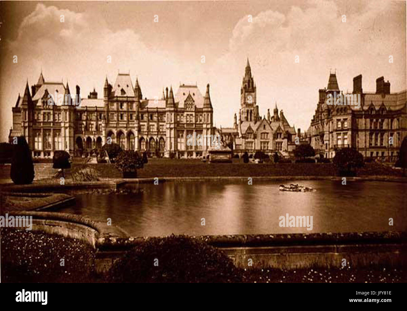 Eaton Hall c 1880 - Waterhouse s version. Photo by Francis Bedford ...
