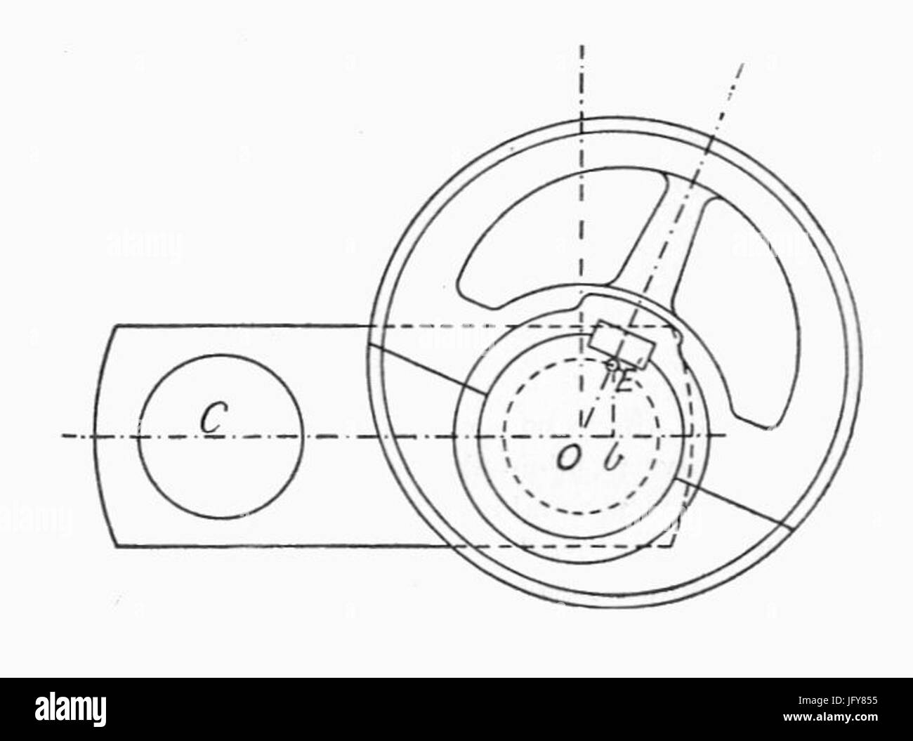 Eccentric on crankshaft 28Heat Engines 191329 Stock Photo - Alamy
