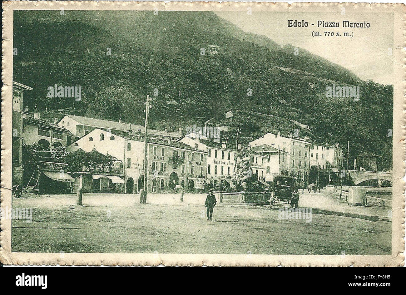 Edolo place du marché 1917 Stock Photo - Alamy