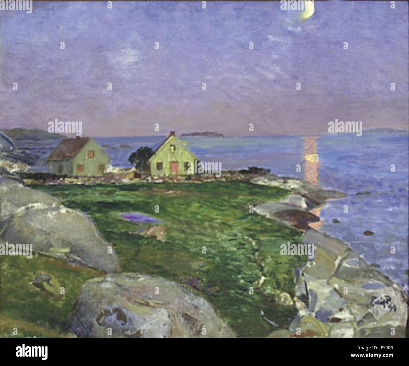 Eilif Peterssen -Sandø 1899 Stock Photo - Alamy