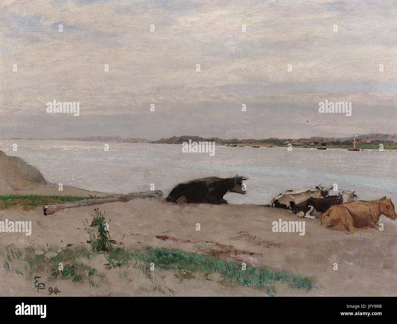 Eilif Peterssen-Sandø 1894 Stock Photo - Alamy