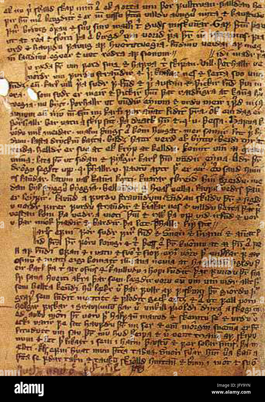 Eiríks Saga manuscript Stock Photo - Alamy