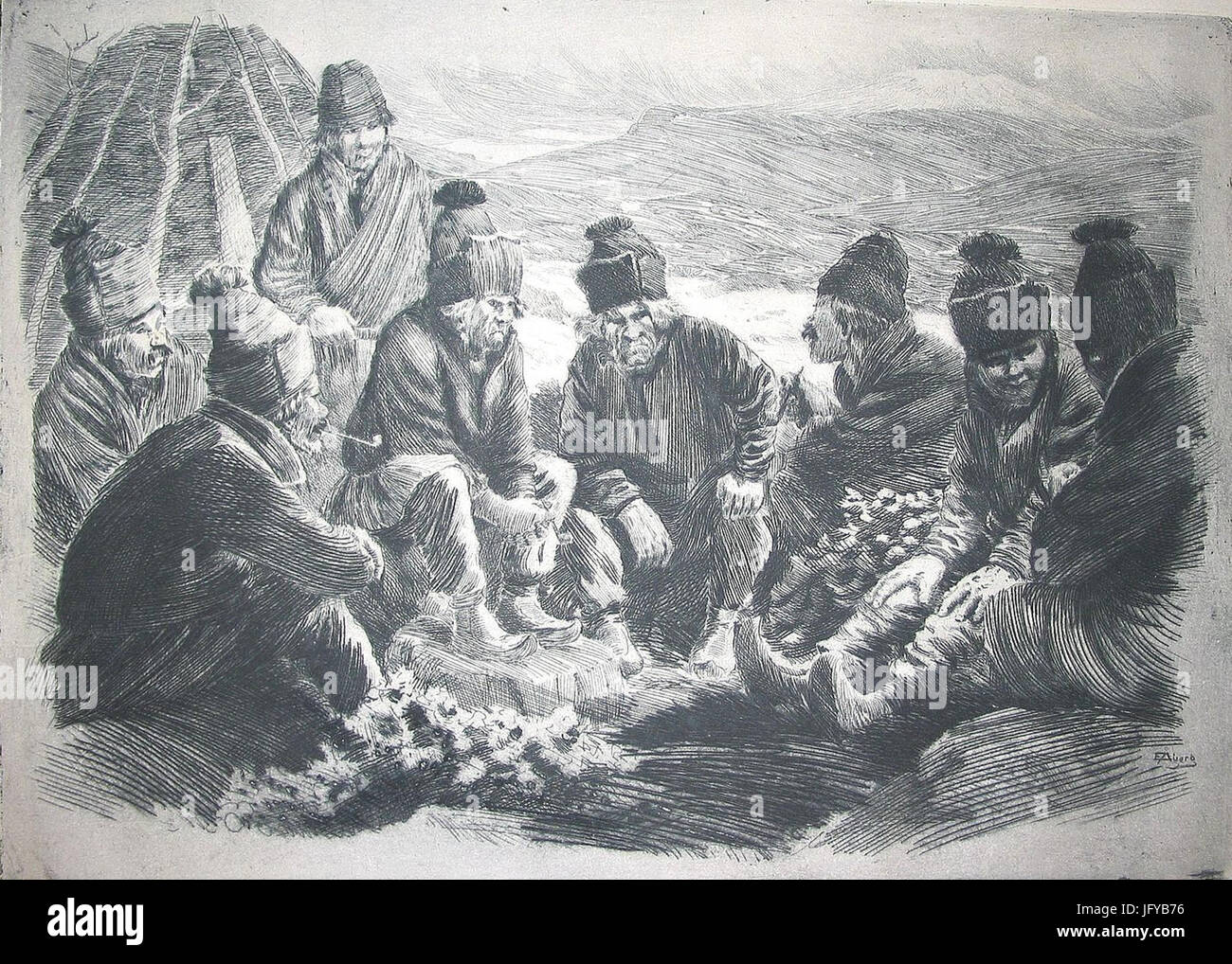 Emil Åberg - Rådslaget Stock Photo - Alamy