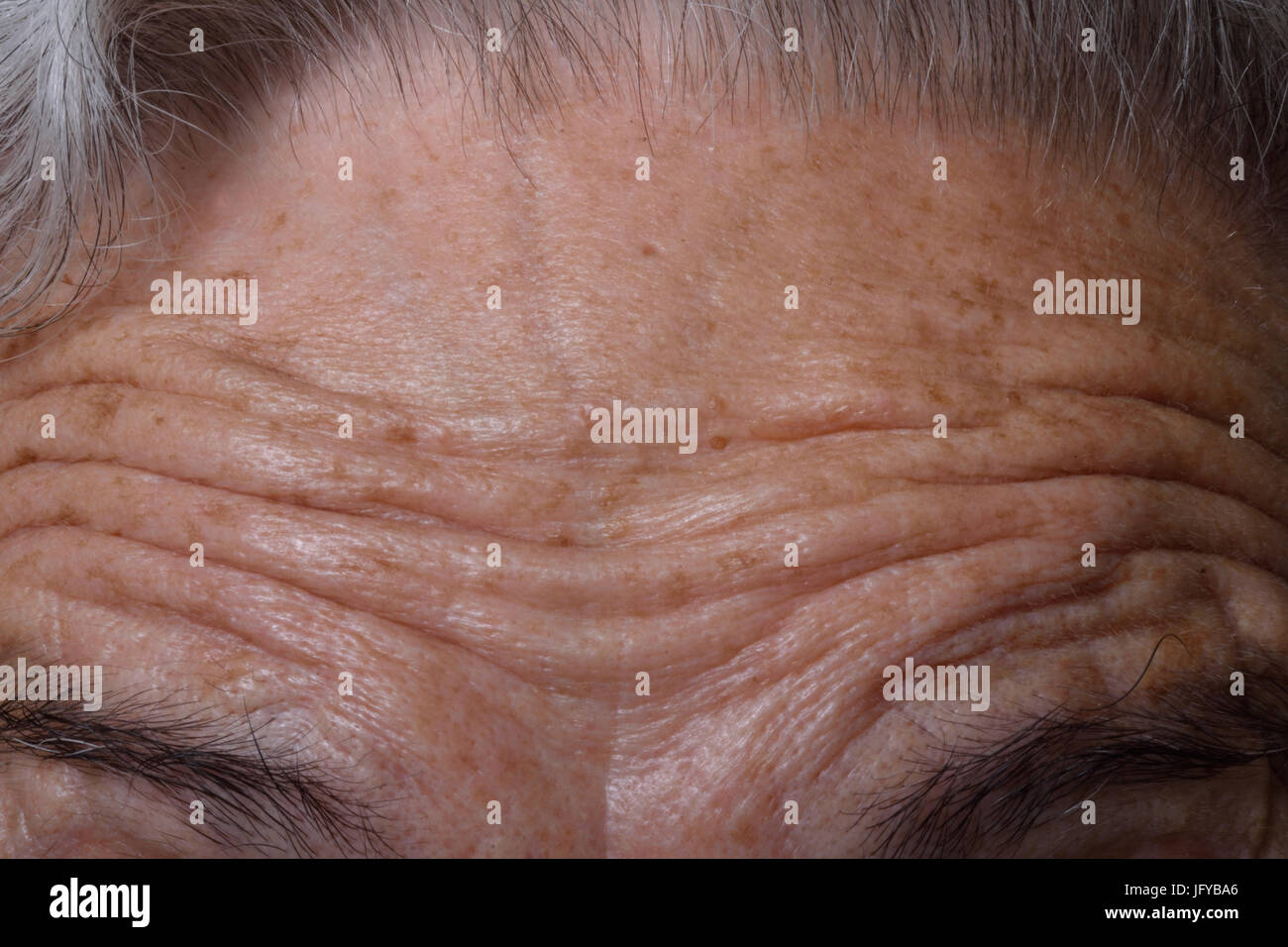 Forehead wrinkles hi-res stock photography and images - Alamy