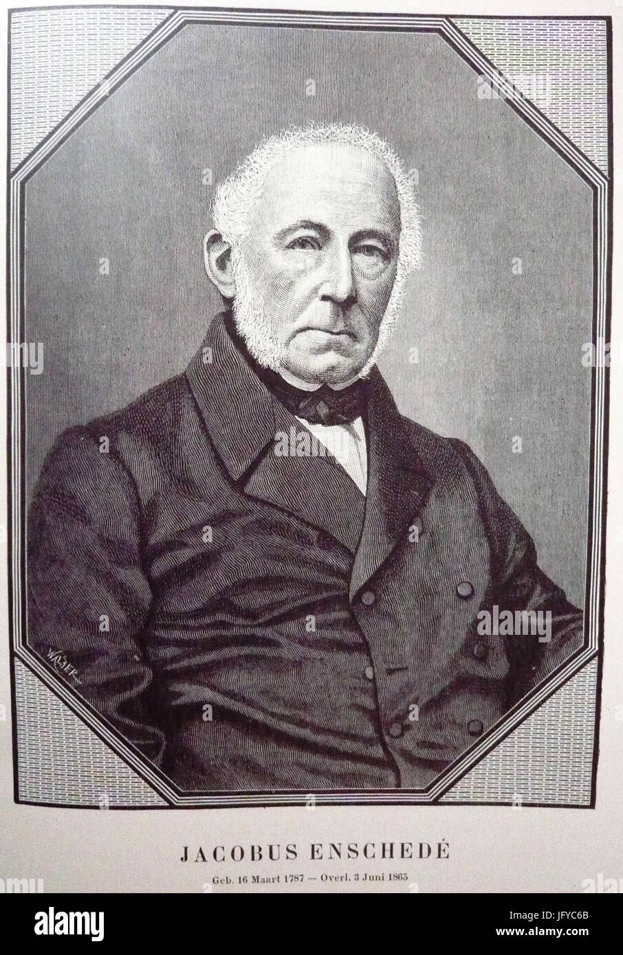 Enschede-Jacobus Enschedé 1787-1865 Stock Photo - Alamy