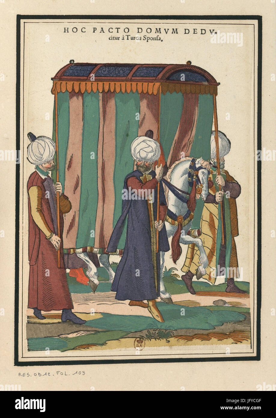 A collection of 16th-century engravings depicting Turkish costumes ...