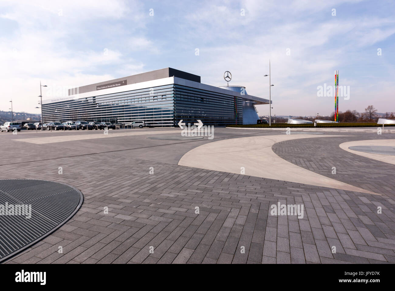 Outside building of Mercedes-Benz Museum, designed by UN Studio ...