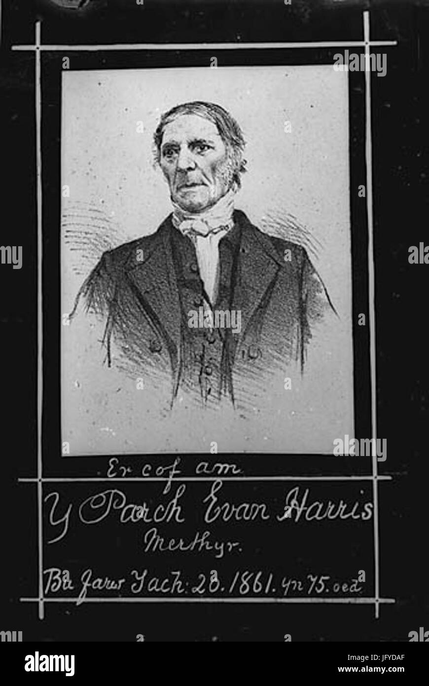 Er cof am y Parch Evan Harris Merthyr .. NLW3365131 Stock Photo - Alamy