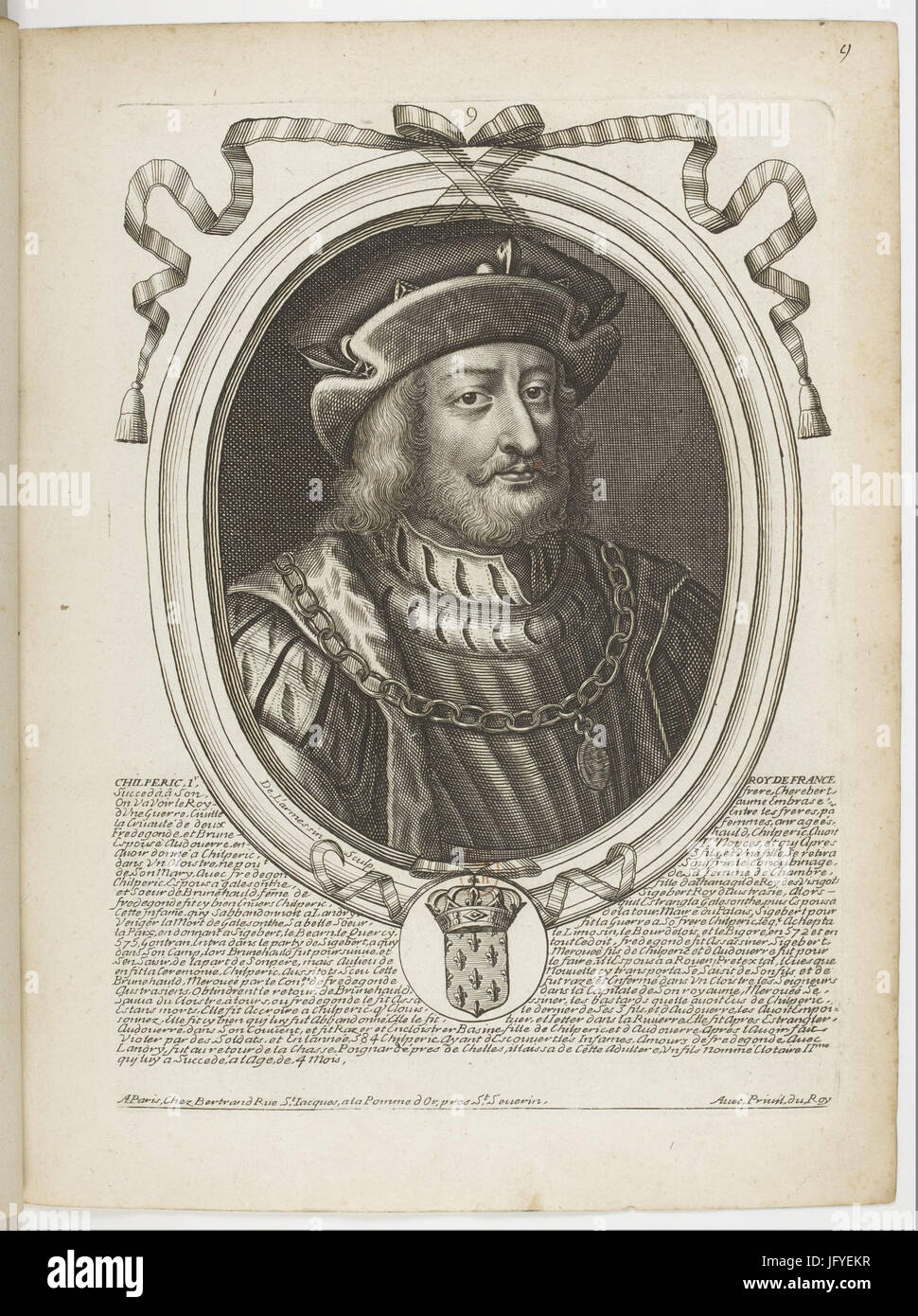 Estampes par Nicolas de Larmessin.f018.Chilpéric I, roi des Francs ...