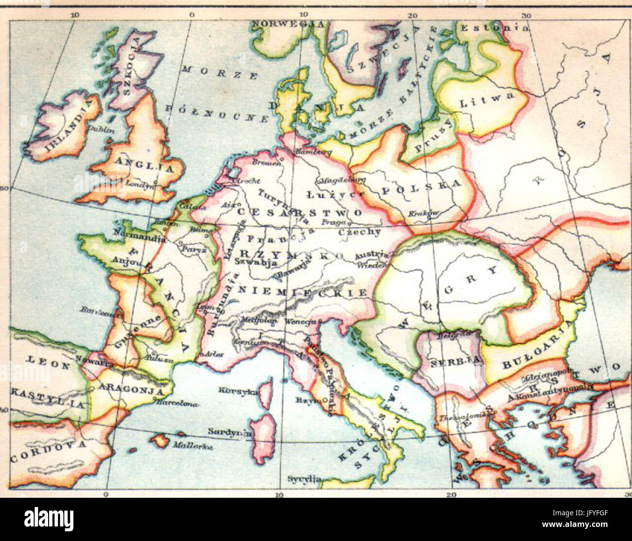 Medieval europe map 12th century hi-res stock photography and images ...