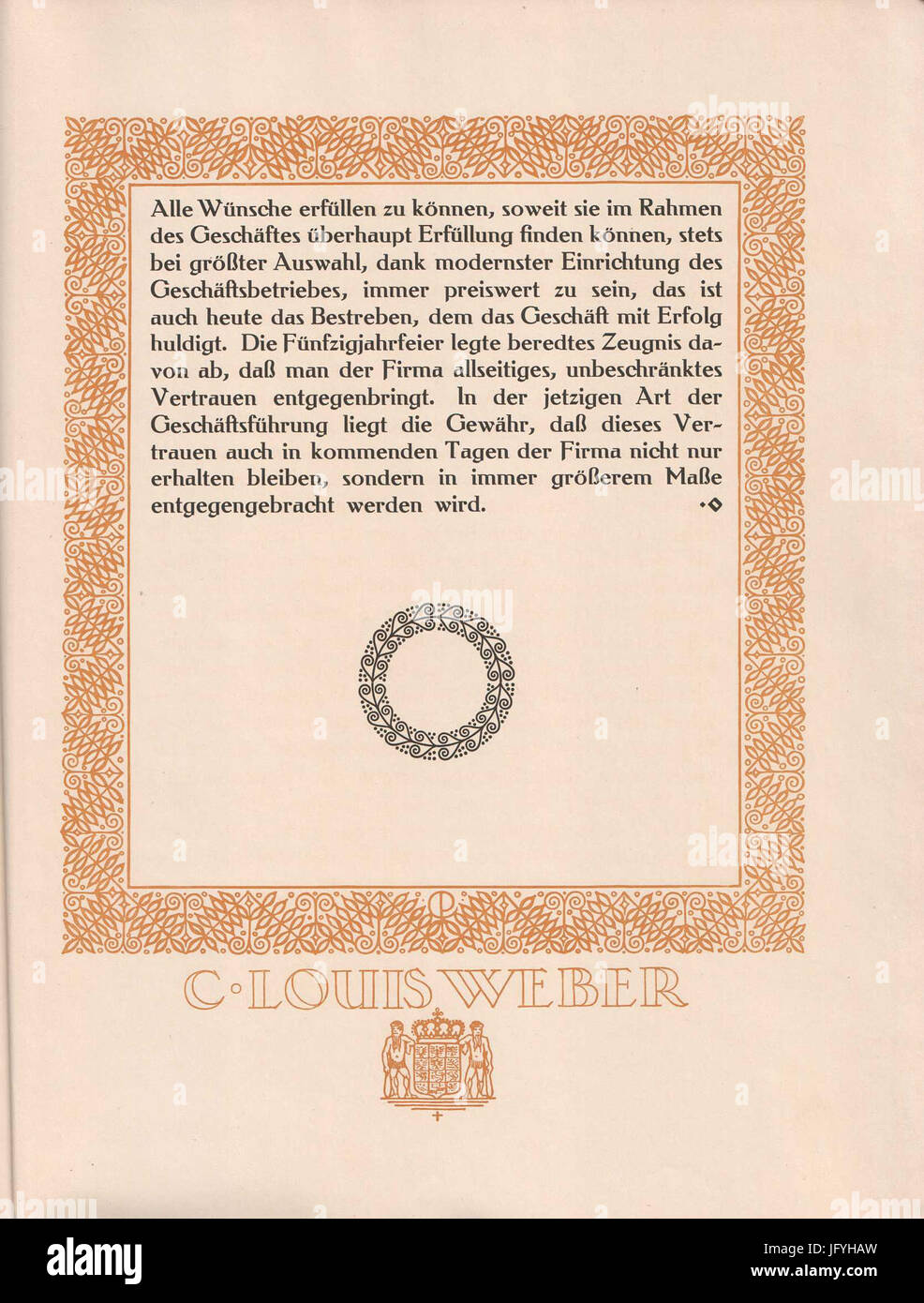 Fünfzig Jahre C. Louis Weber, Hannover (42 Stock Photo - Alamy