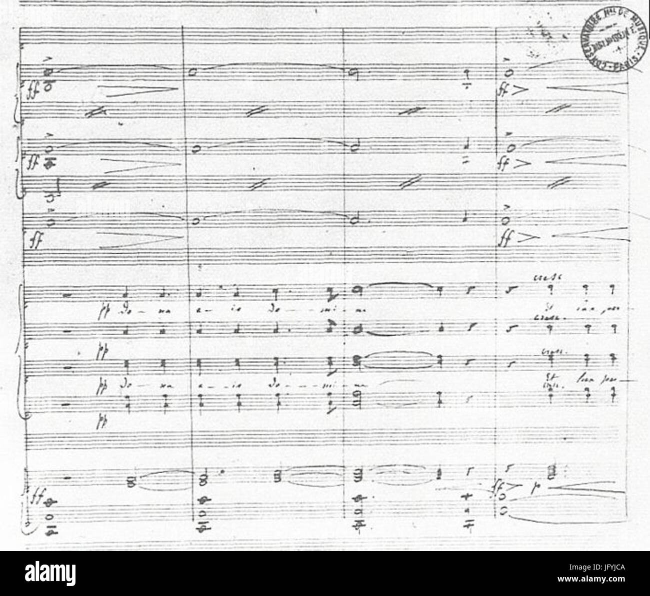 Fauré Requiem manuscrit Stock Photo - Alamy