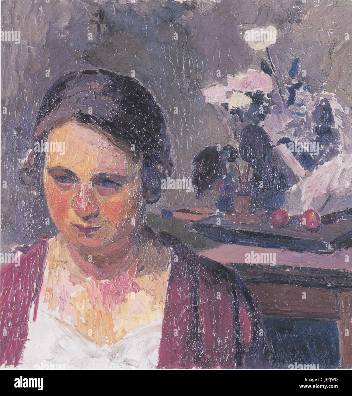 Felix Esterl's 'Frau des Künstlers mit Blumen' (Artist's Wife with ...