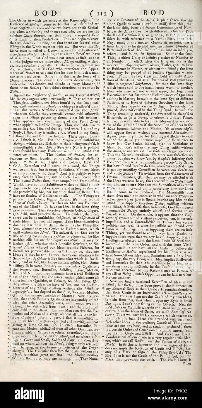 Cyclopaedia, Chambers - Volume 1 - 0262 Stock Photo - Alamy