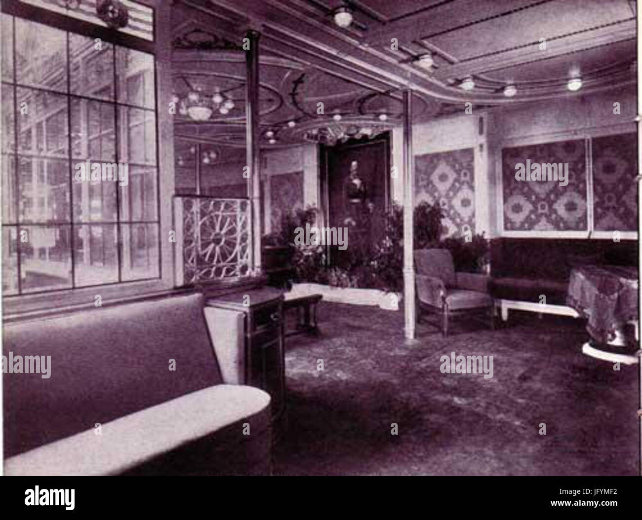 First Class Ladies Parlour of the SS Deutschland 28190029 Stock Photo ...